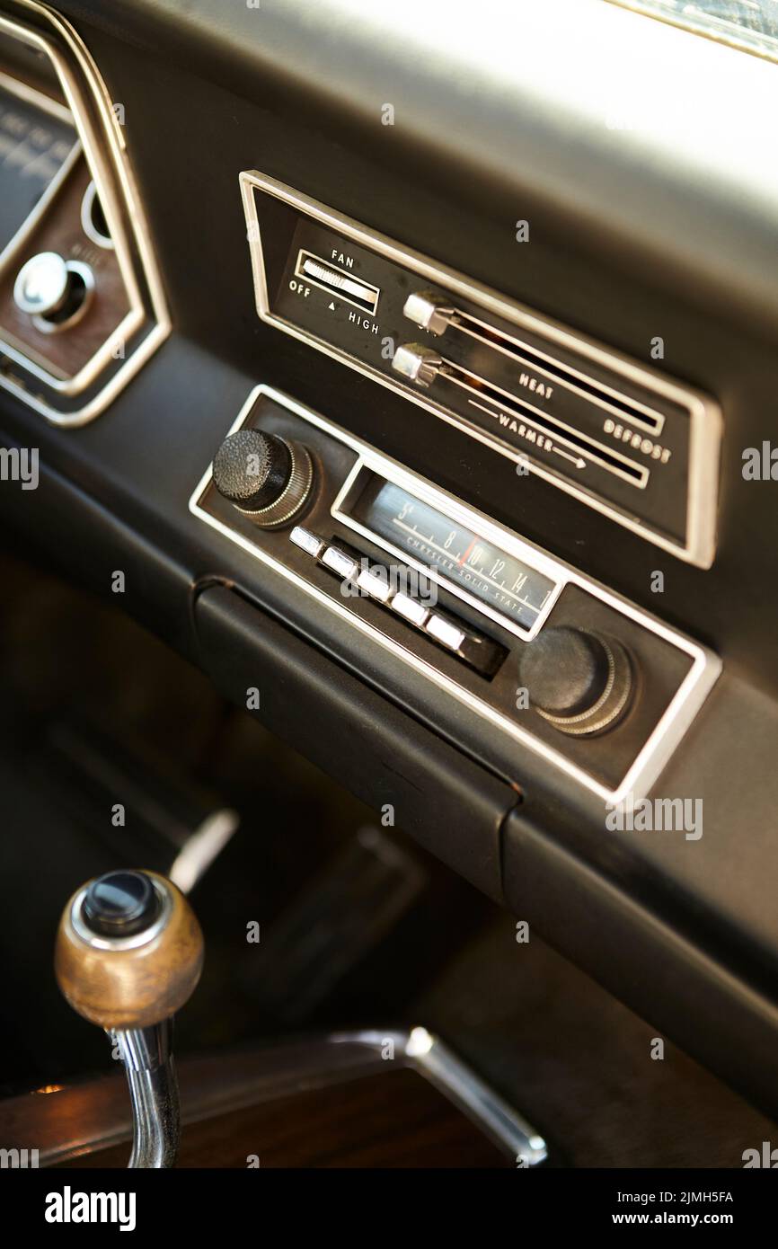 Image of Car,Classic Car instrument panel Stock Photo - Alamy
