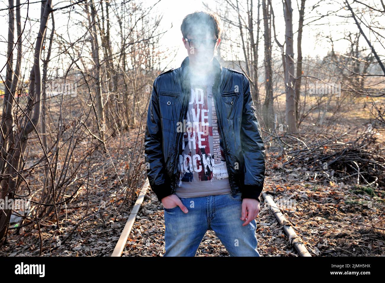 cinematic chic boy, person, standing, street, strength, style, teen ...