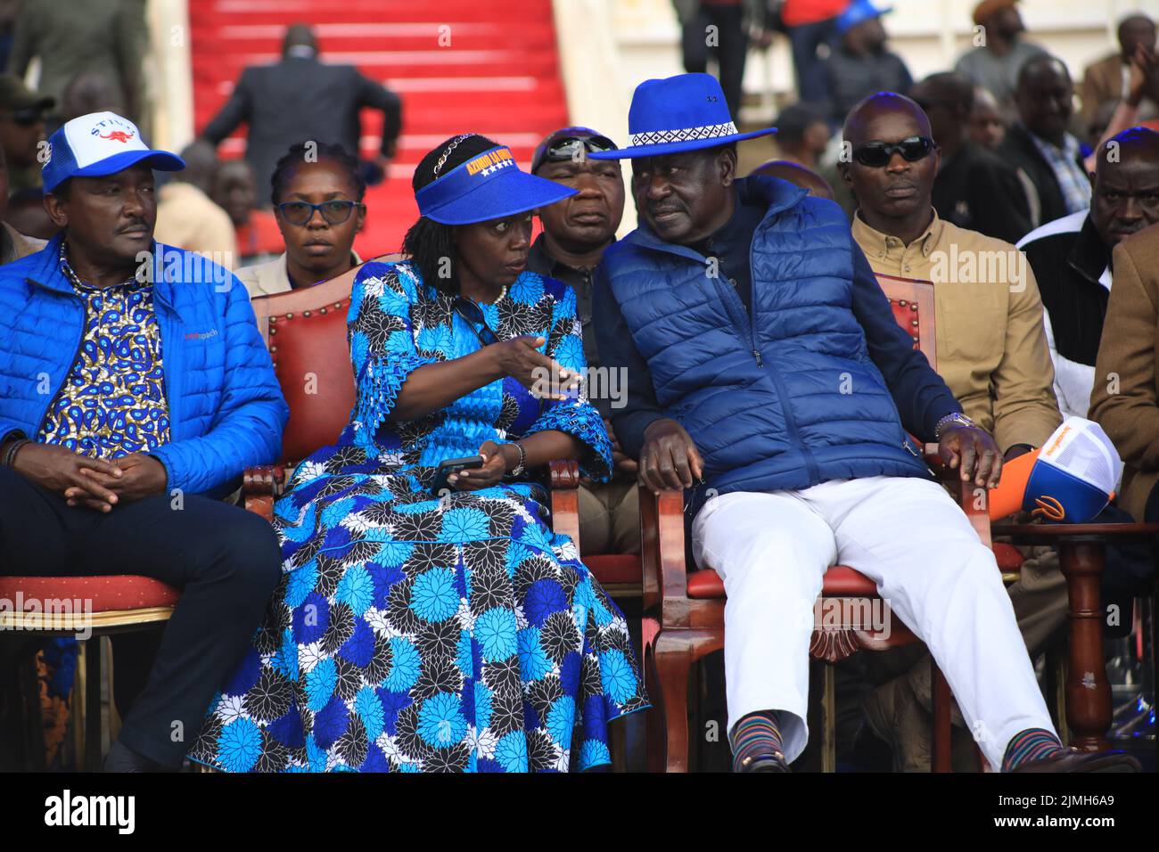 Nairobi, Kenya. 06th Aug, 2022. Azimio la Umoja One Kenya presidential candidate Raila Odinga ...