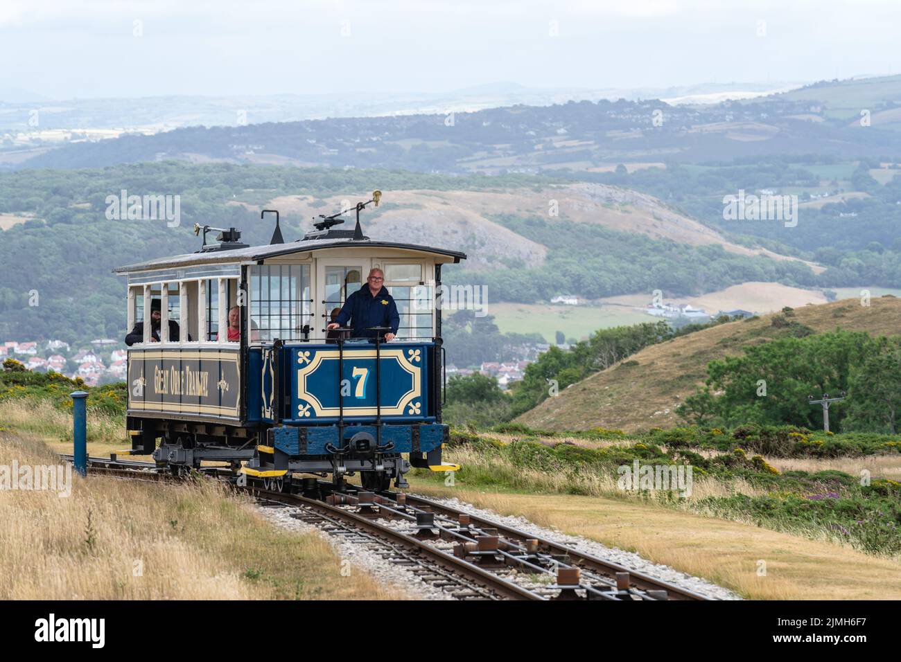 Great Orme Tramway is Britains only funicular, or cable hauled tramway ...