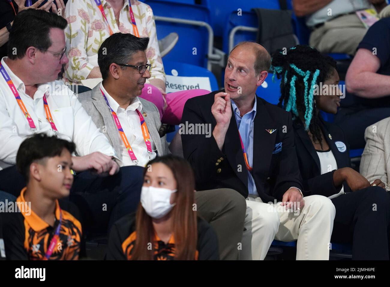 Earl of Wessex in the stand during the Men's 3m Springboard Final at ...