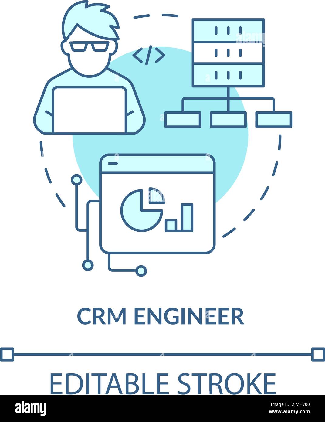 CRM engineer turquoise concept icon Stock Vector Image & Art - Alamy CRM engineer turquoise concept icon Stock Vector Image & Art - Alamy