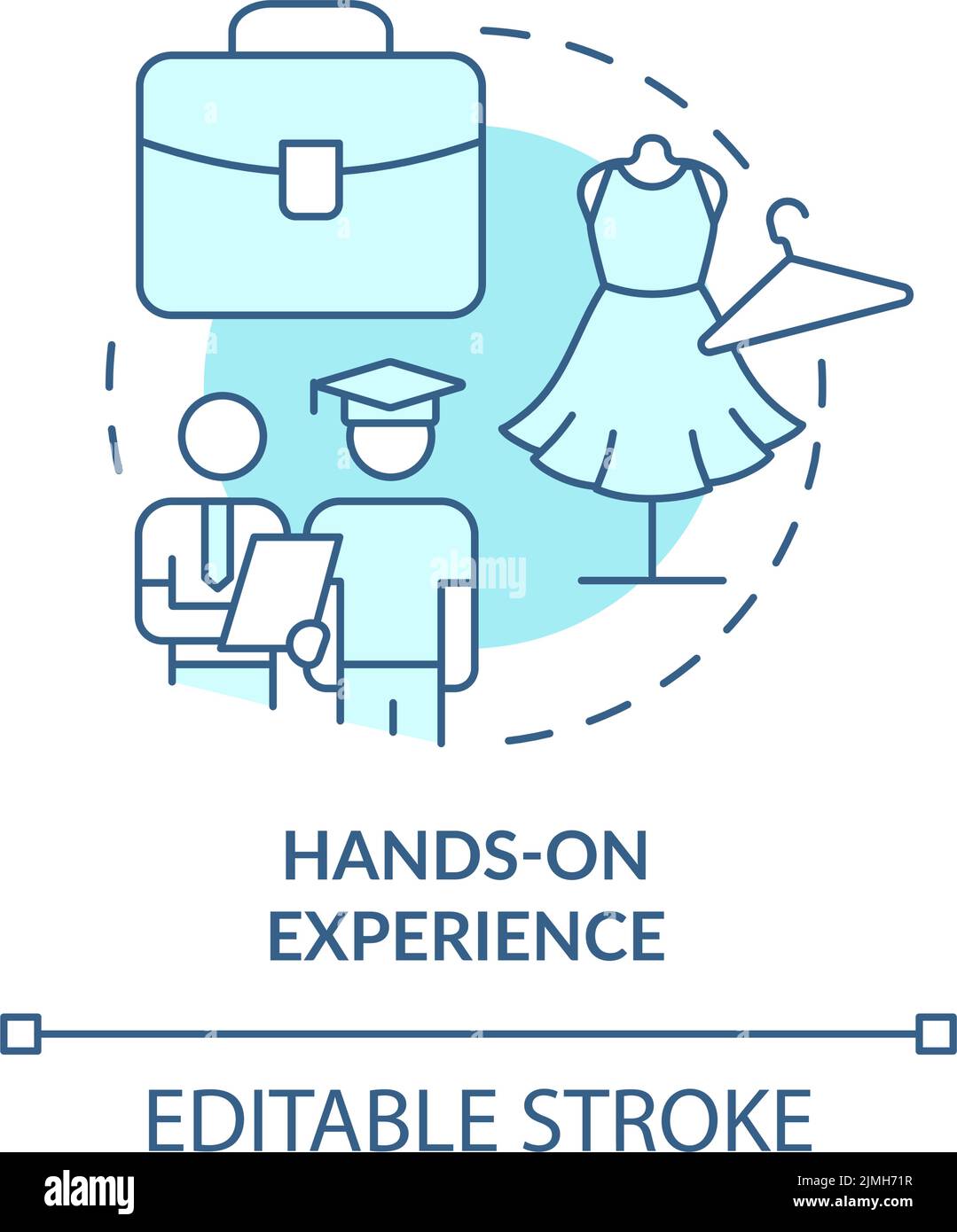 Hands on experience turquoise concept icon Stock Vector Image & Art - Alamy