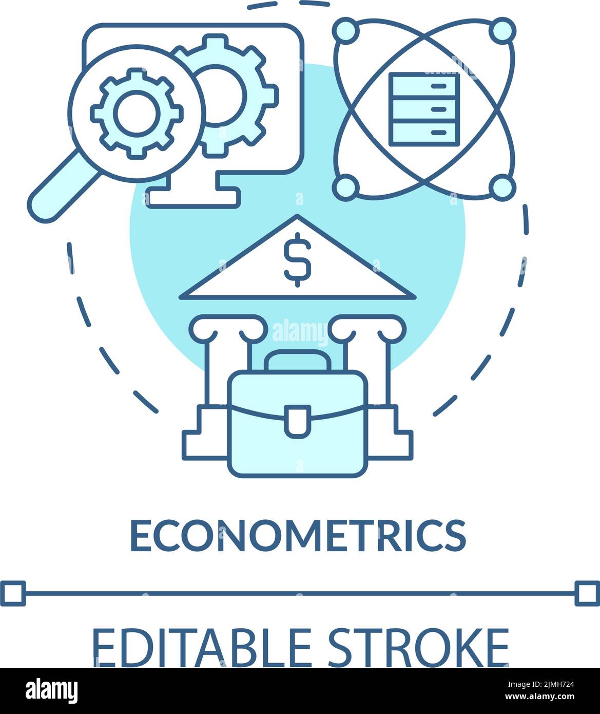 Econometrics turquoise concept icon Stock Vector Image & Art - Alamy