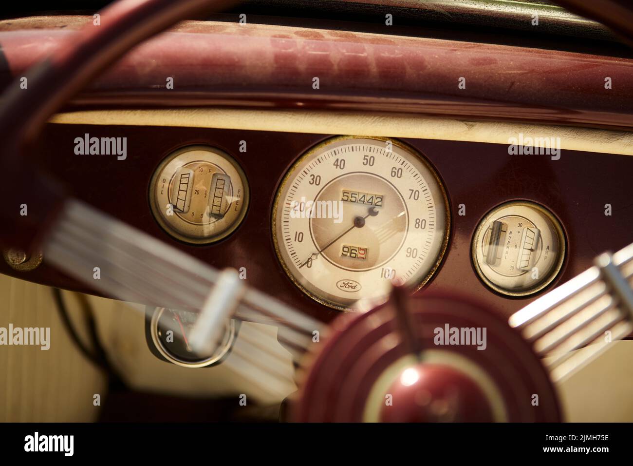 Image of Car,Classic Car instrument panel Stock Photo - Alamy