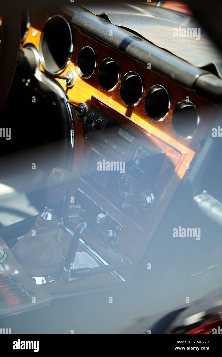 Image of Car,Classic Car instrument panel Stock Photo - Alamy