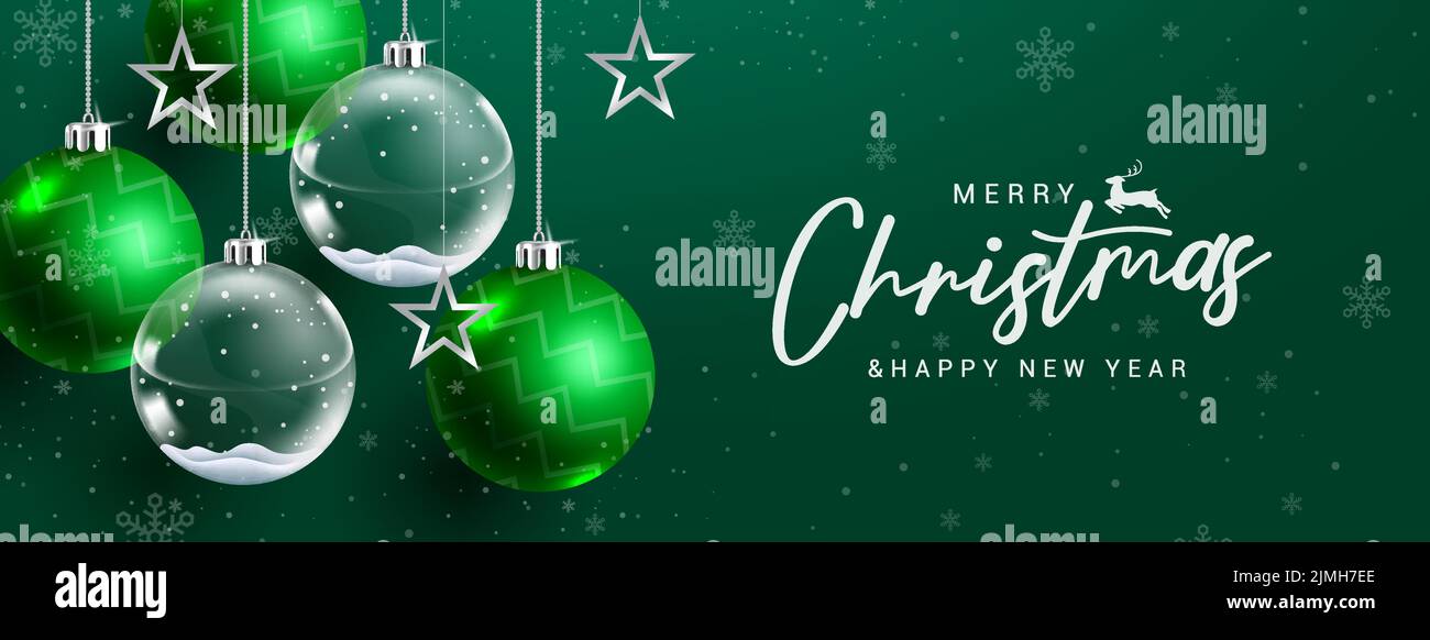 Christmas greeting vector background design. Merry christmas text in ...