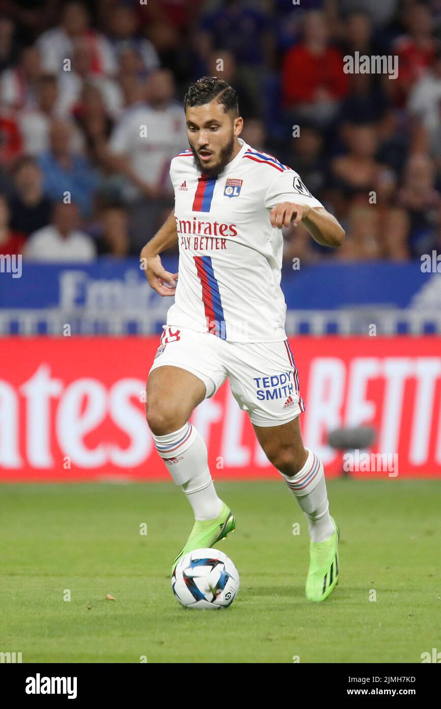 Rayan CHERKI of Lyon during the French championship Ligue 1 football match between Olympique ...