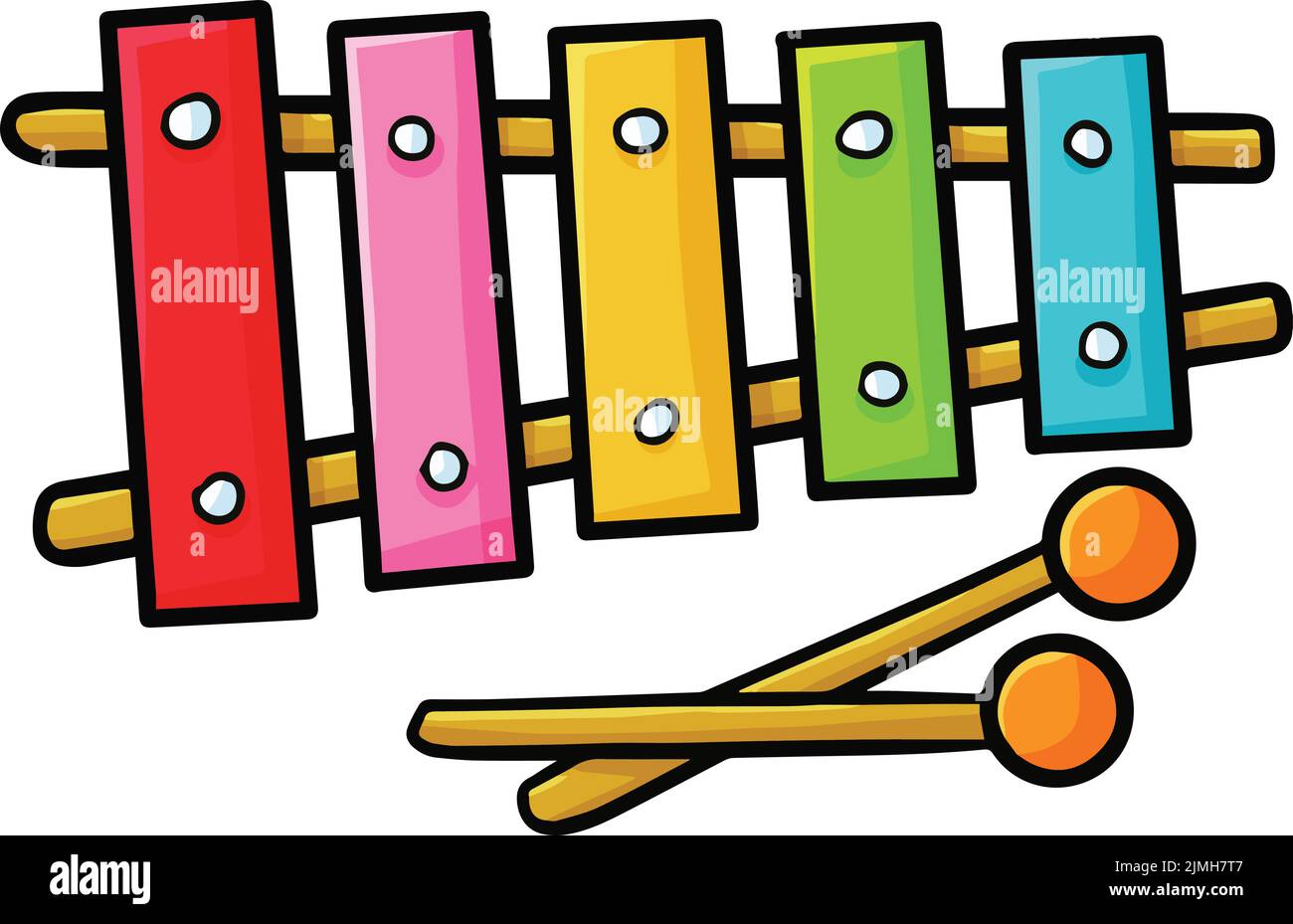 A vector of colorful glockenspiel for children isolated on white background Stock Vector Image ...