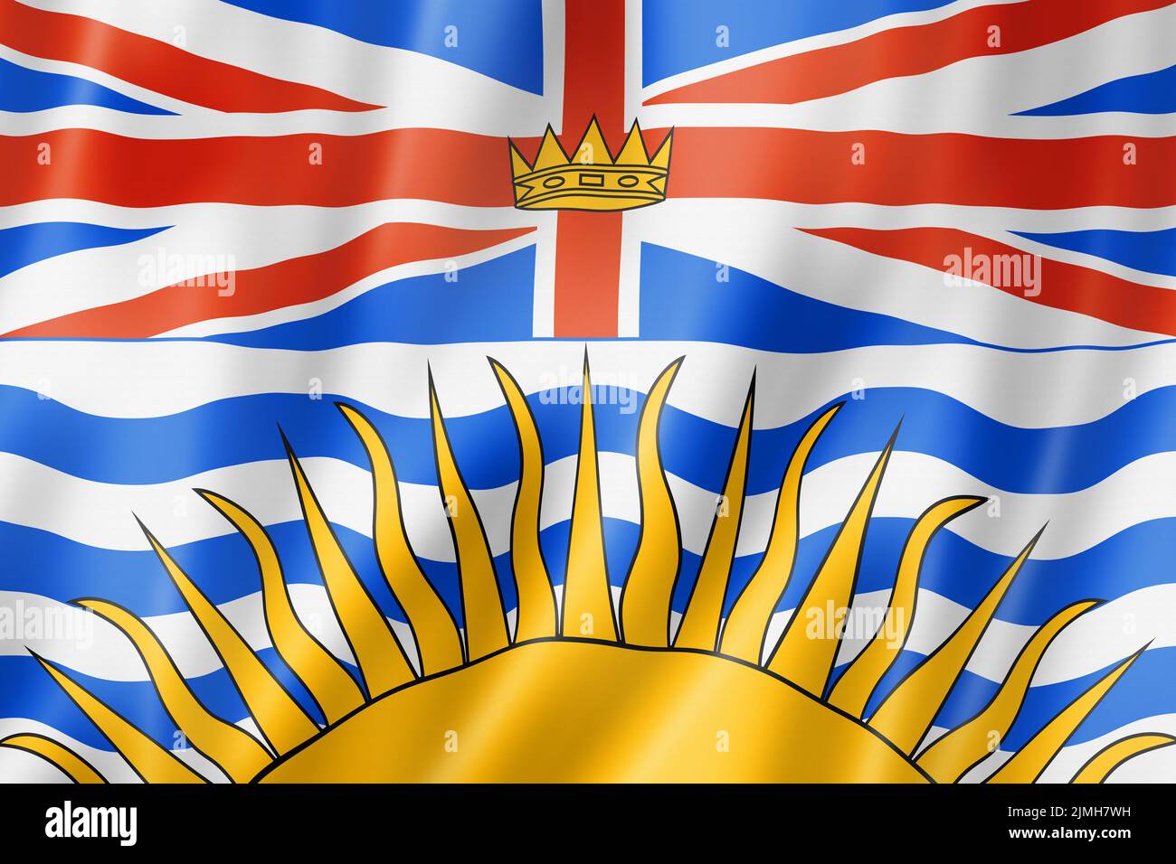 British Columbia province flag, Canada Stock Photo - Alamy
