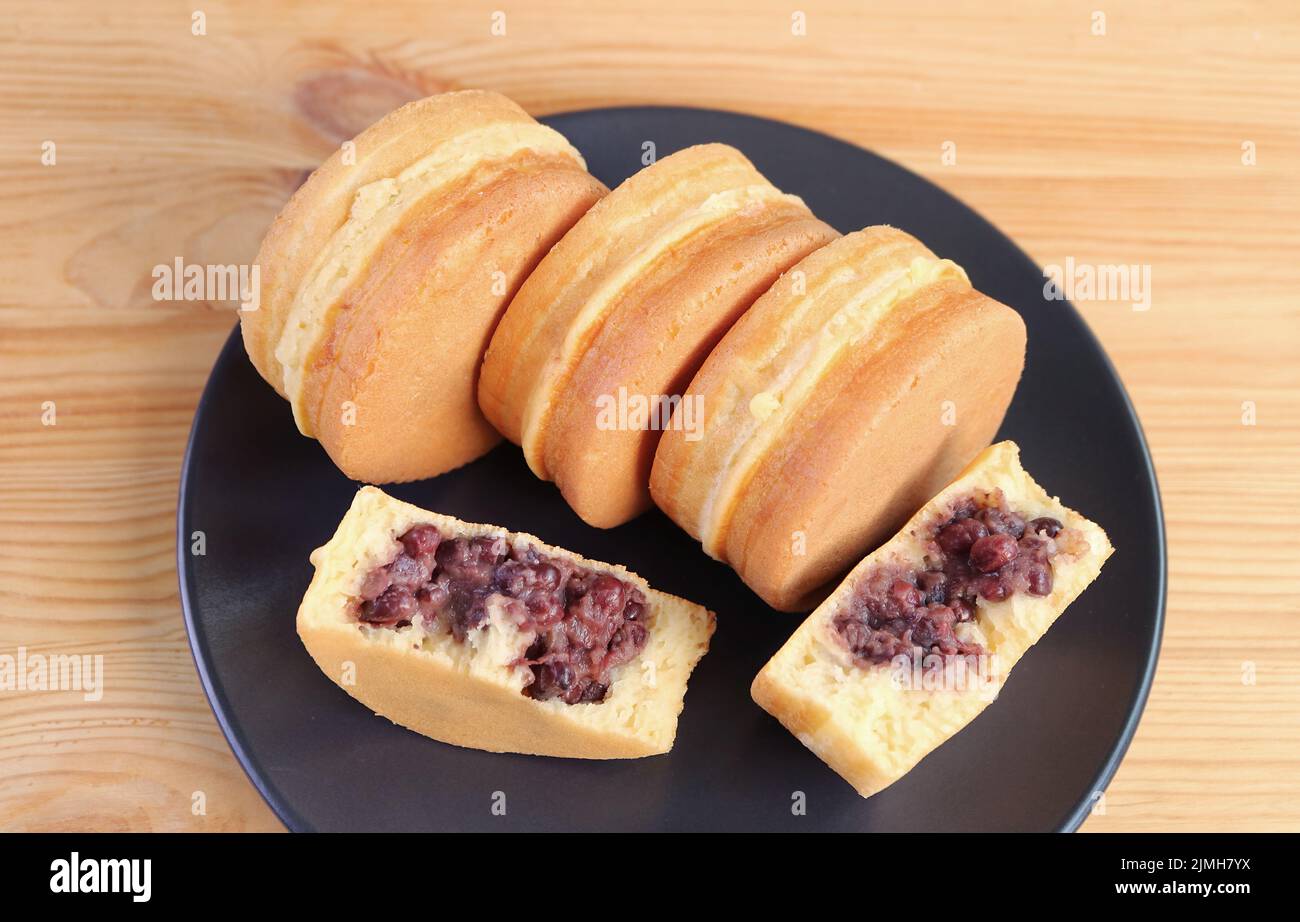 Plate of Delectable Japanese Azuki Bean Paste (Anko) Filled Dessert ...