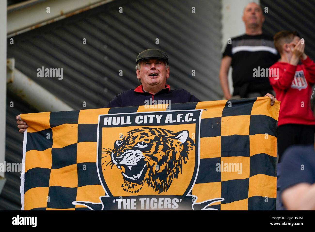 Hull City fan during the game Stock Photo - Alamy