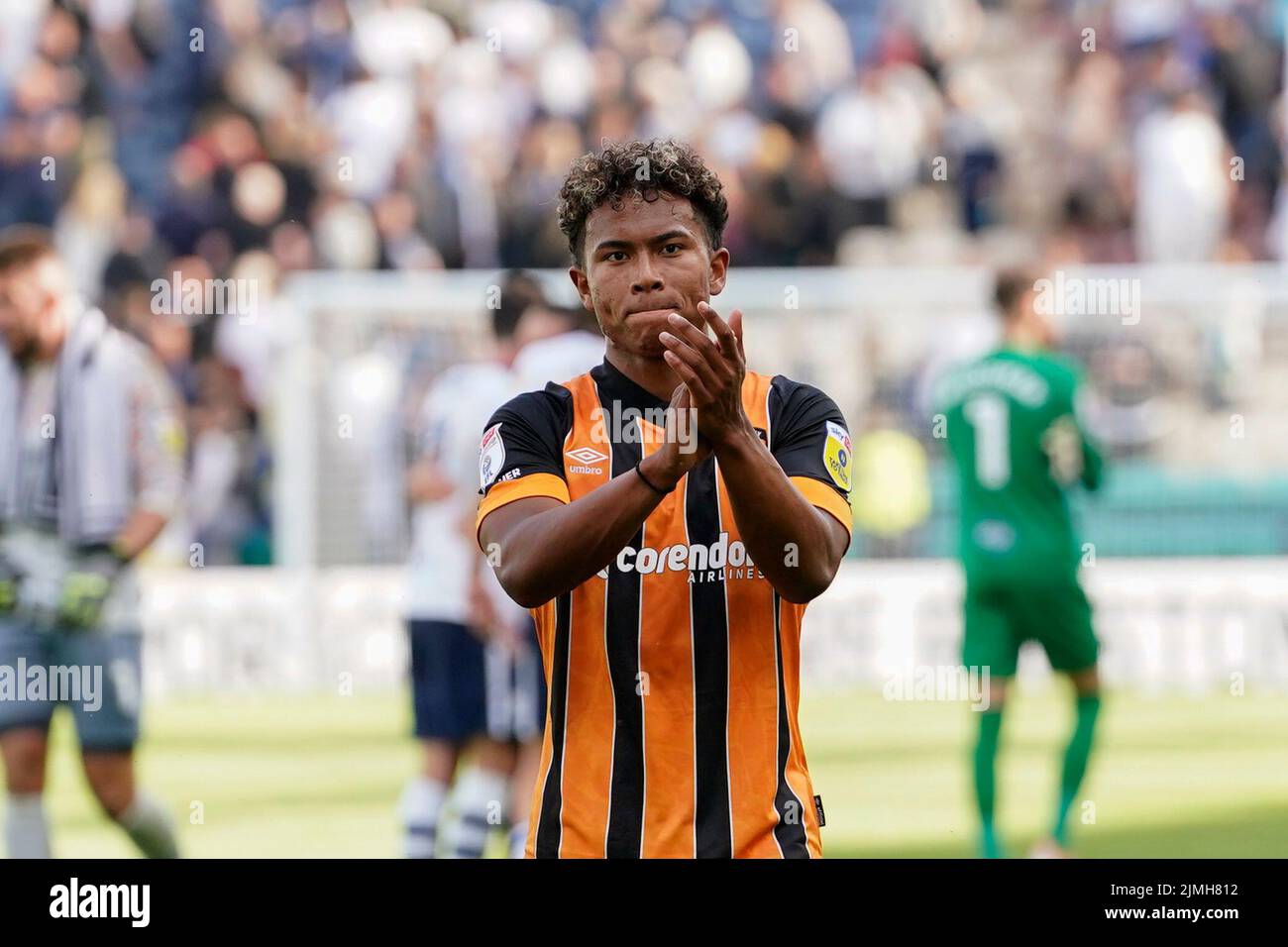Vaughn Covil #49 of Hull City salutes the fans after the game Stock ...