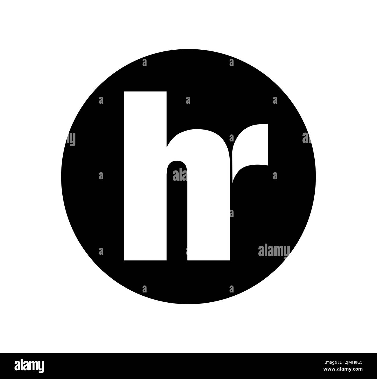 A vector of the initial letters of HR company isolated on the white ...