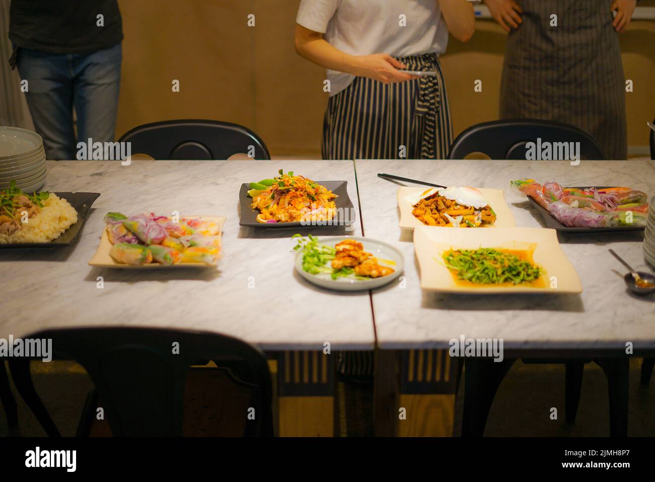 Thai food was dished to the dish Stock Photo - Alamy