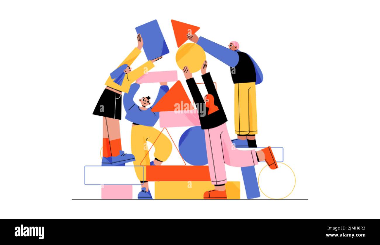 Teambuilding vector vectors hi-res stock photography and images - Alamy