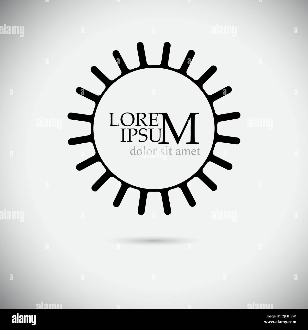 Black sun logo. Vector illustration Stock Vector Image & Art - Alamy