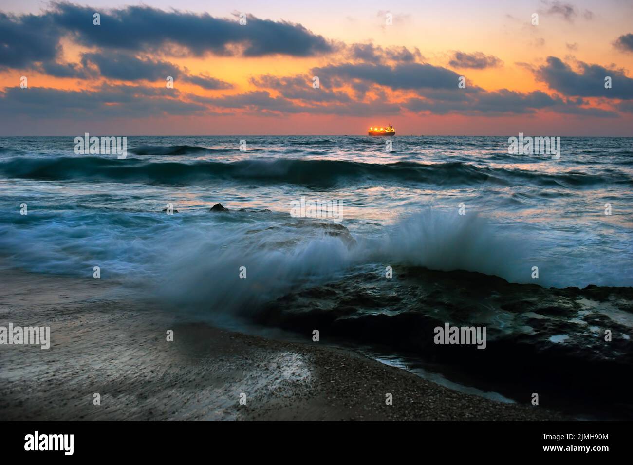Mediterranean Coast Israel Stock Photo - Alamy