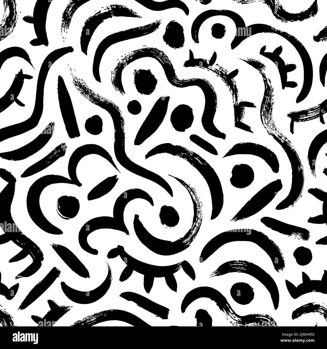 Hand drawn doodle lines vector seamless pattern Stock Vector Image ...
