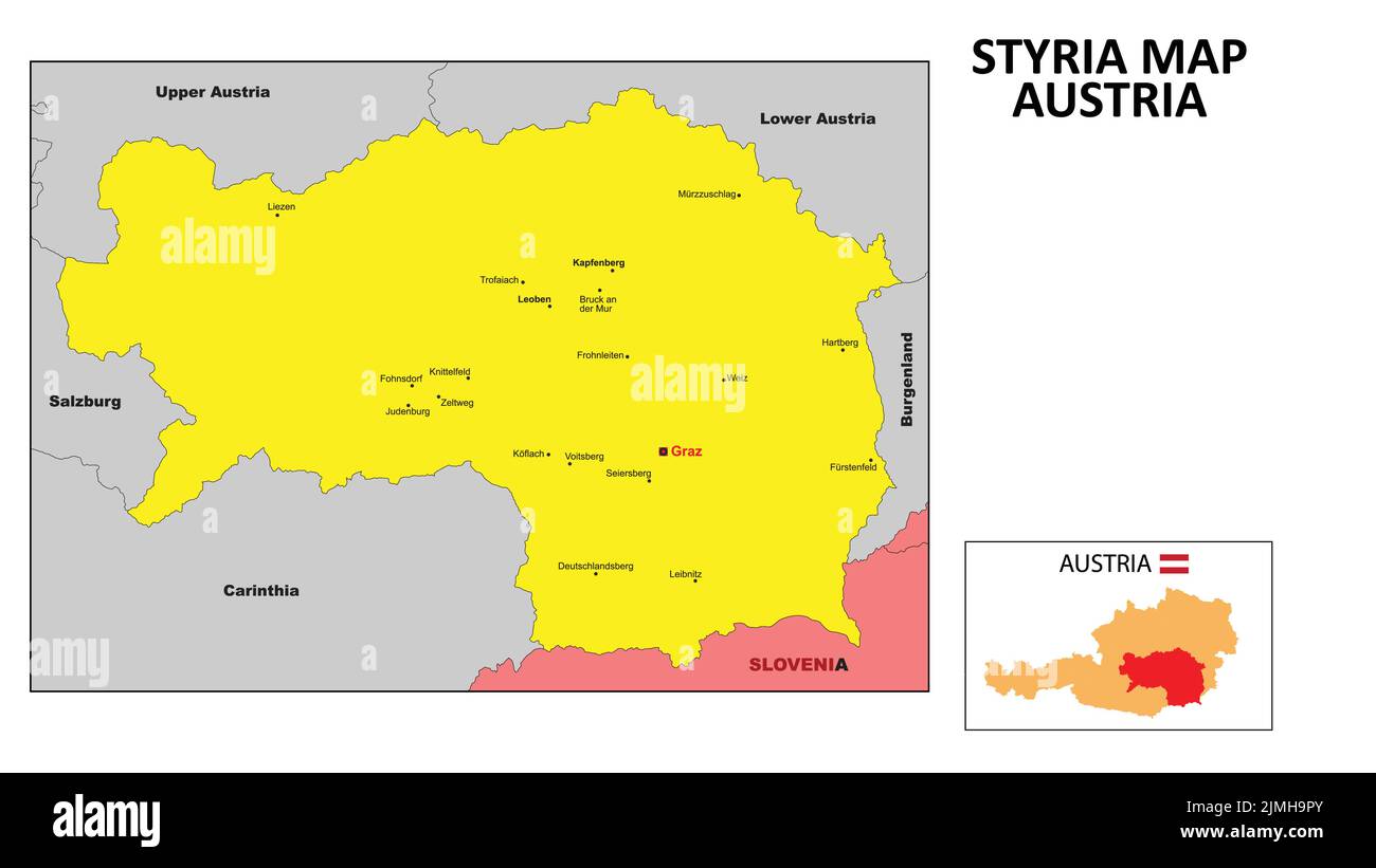 Steiermark map Stock Vector Images - Alamy