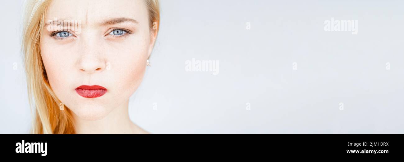 anger offence annoyed mad disappointed woman Stock Photo - Alamy