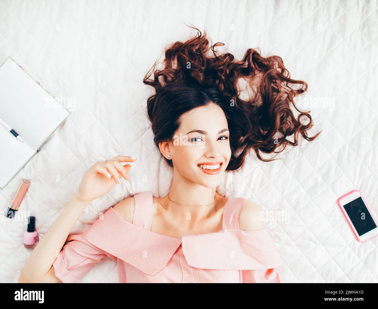 Cheerful female joyful hi-res stock photography and images - Alamy