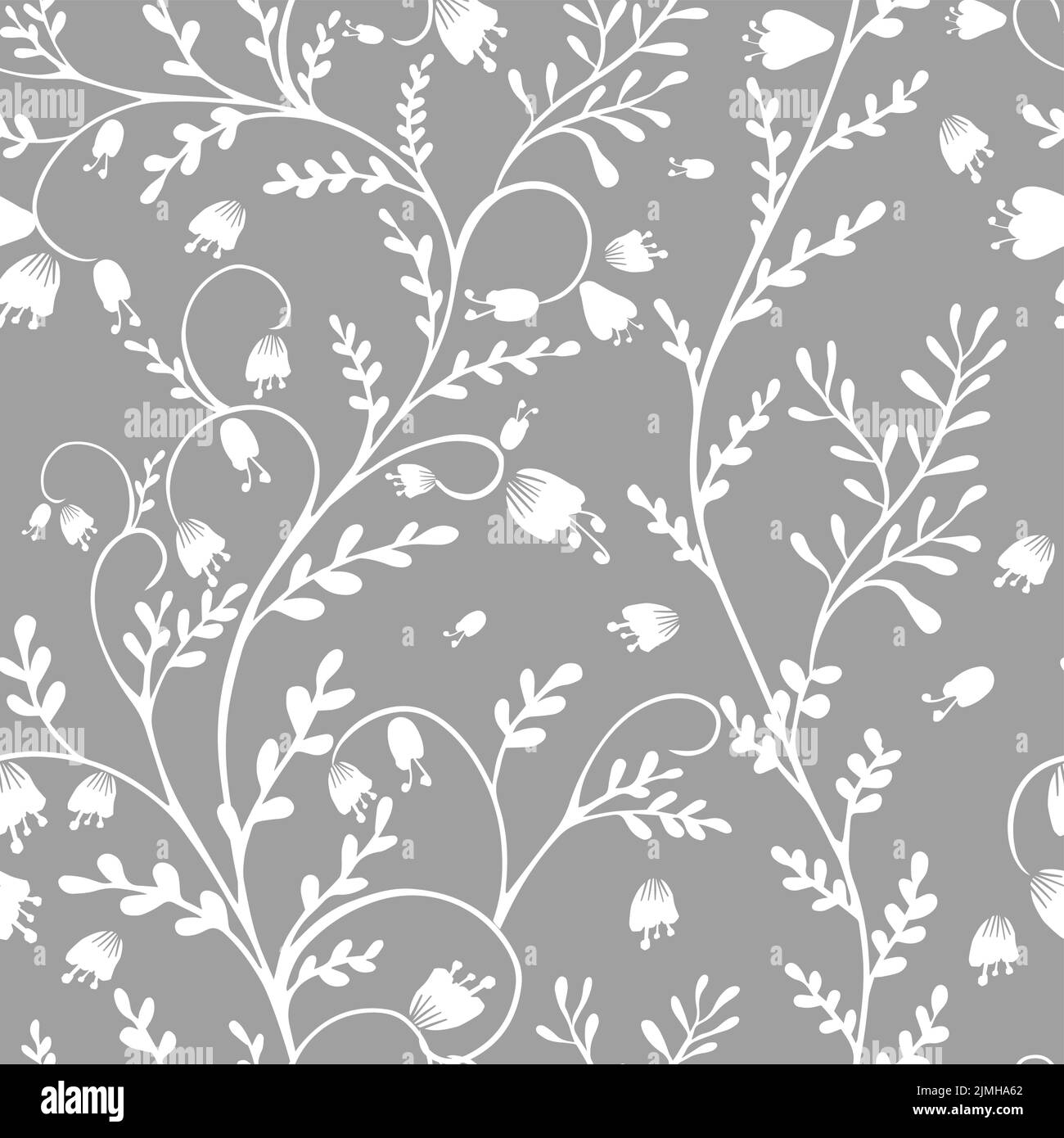 Gray beautiful seamless floral pattern. Background for wallpaper or ...