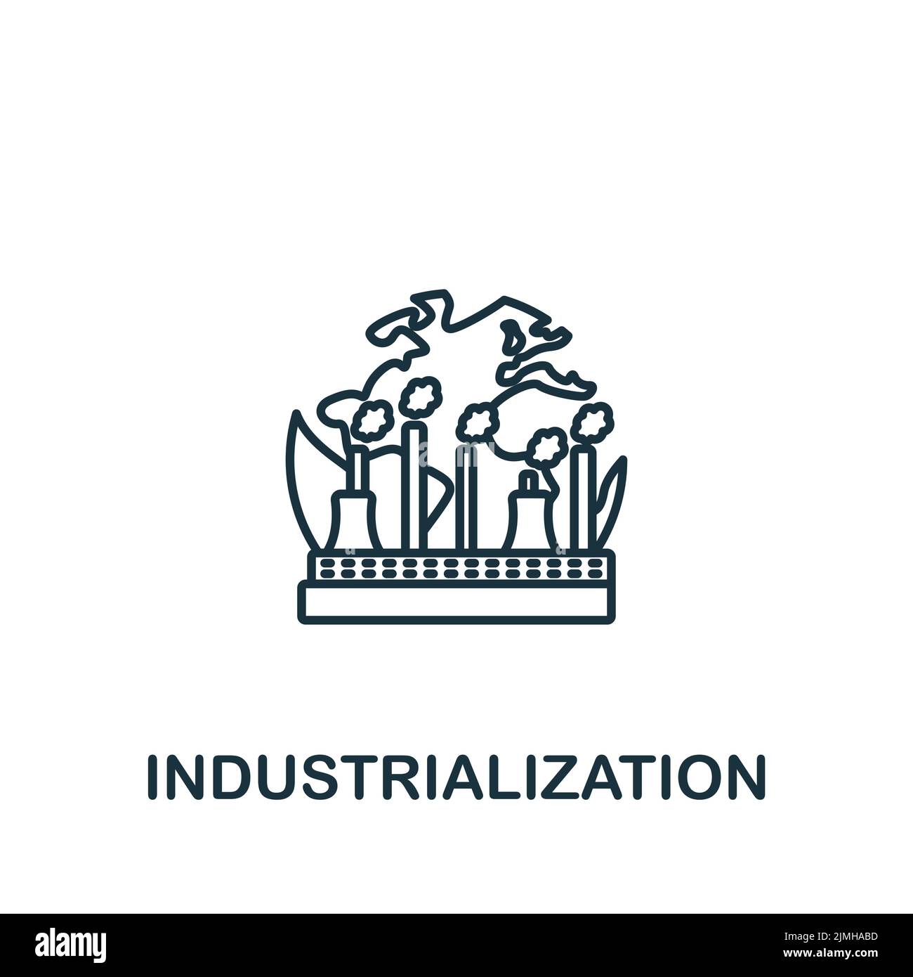 Industrialization Icon Monochrome Simple Icon For Templates Web