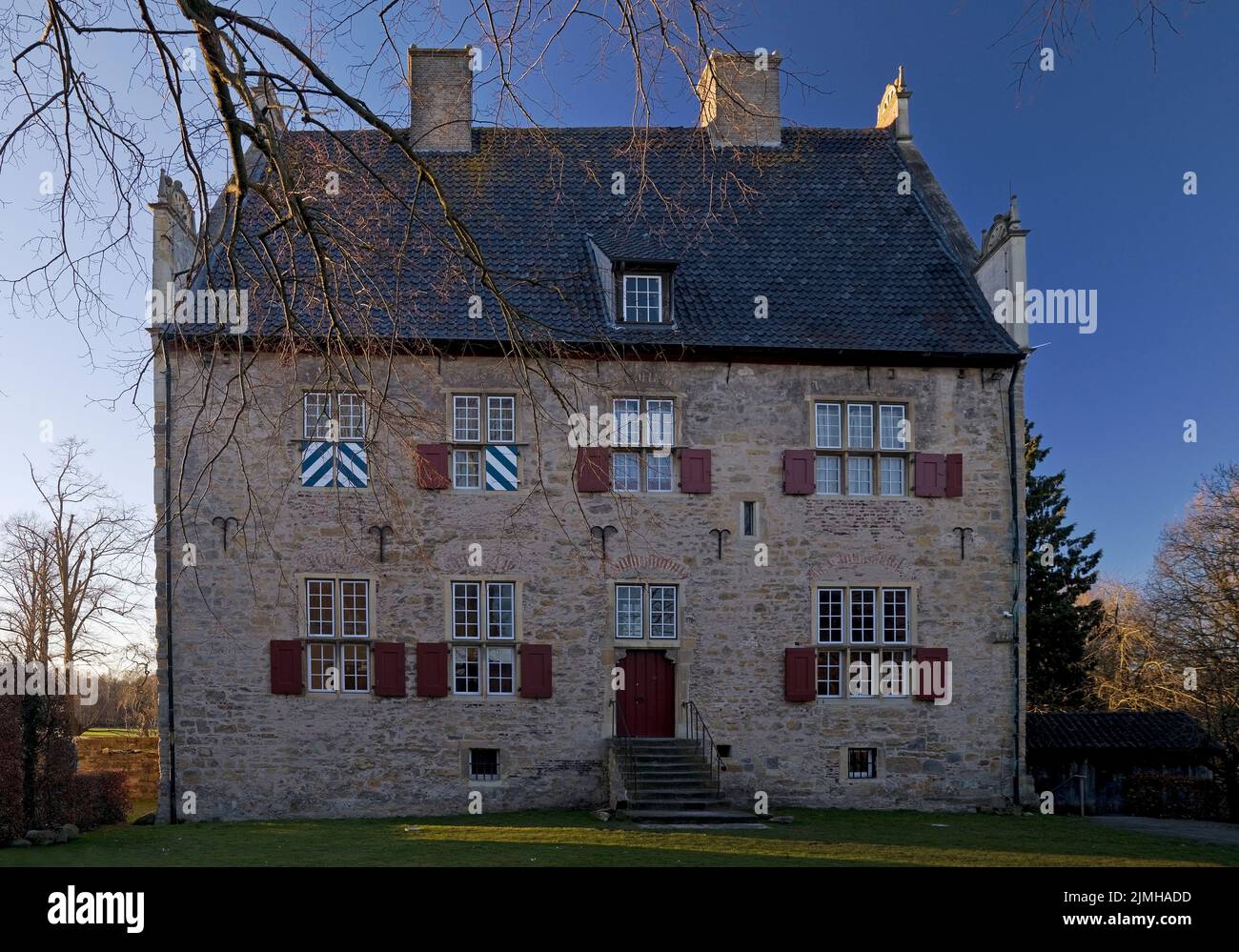 High house of the former prince-bishop's state castle Nienborg, Heek ...