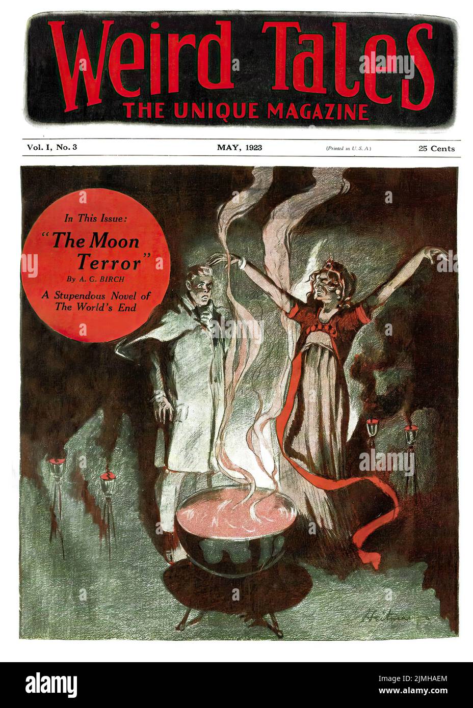 Cover of Weird Tales, May 1923, Volume 1, Number 3. The Moon Terror, by ...