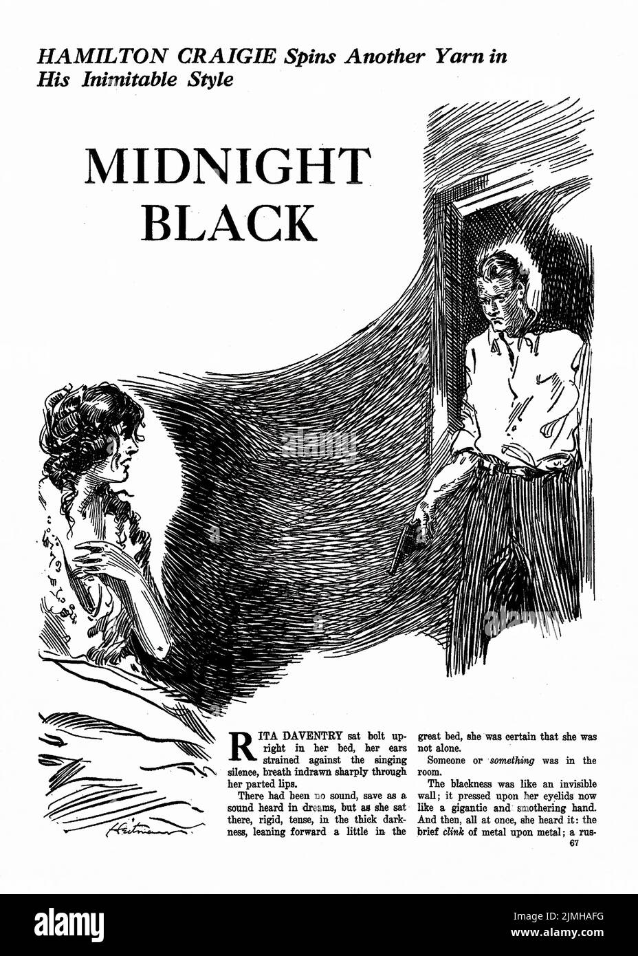 Midnight Black, by Hamilton Craigie. Illustration by William Fred ...