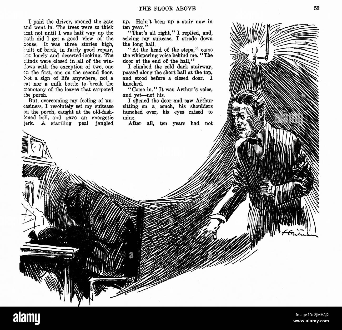 Illustration from The Floor Above, by M. Humphreys. Illustration by ...