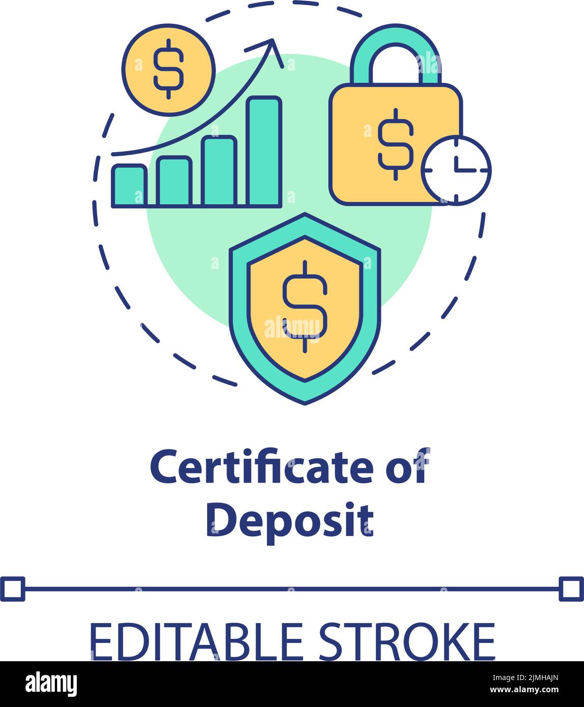 Certificate of deposit concept icon Stock Vector Image & Art - Alamy