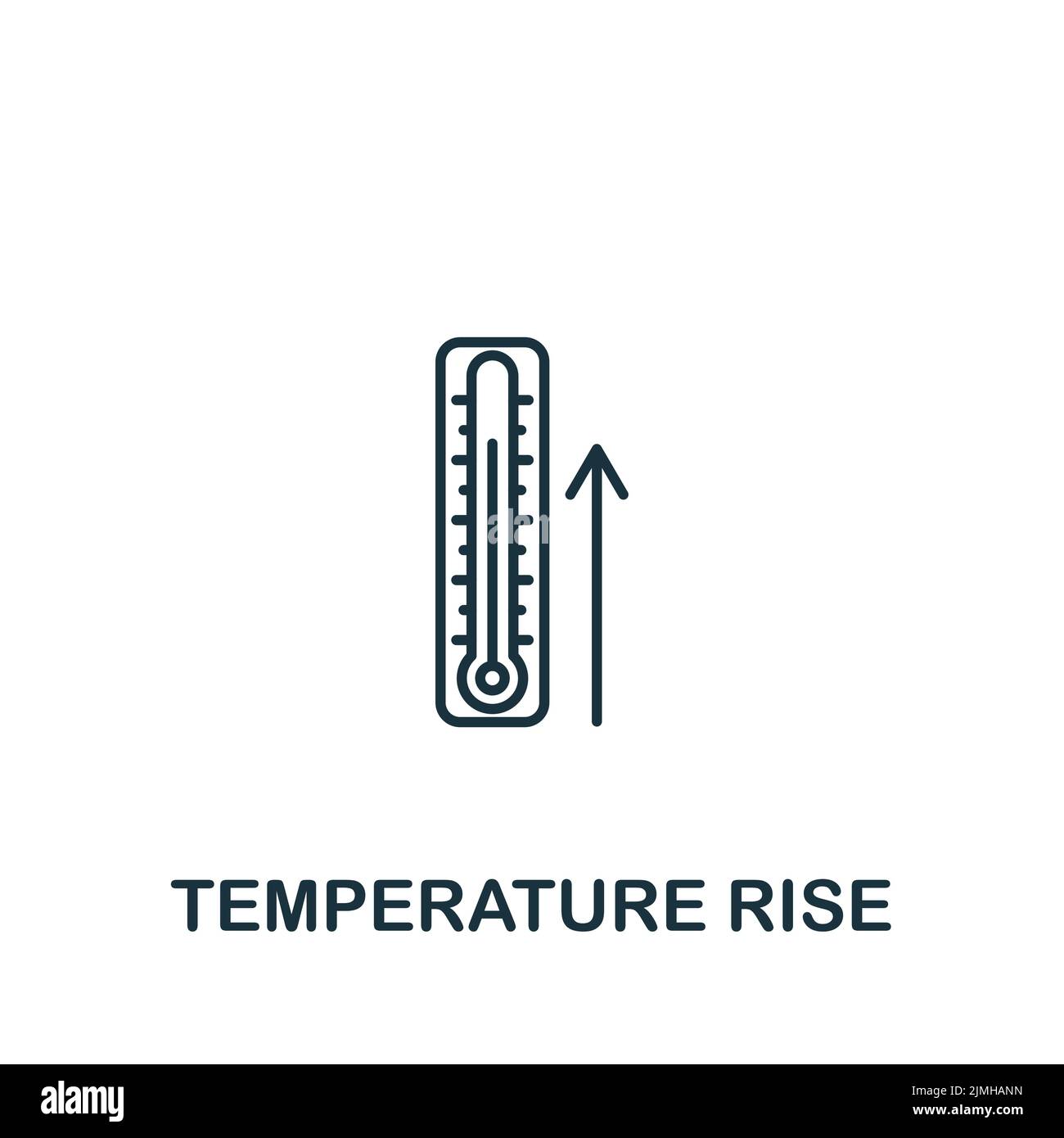 Temperature Rise icon. Monochrome simple icon for templates, web design ...