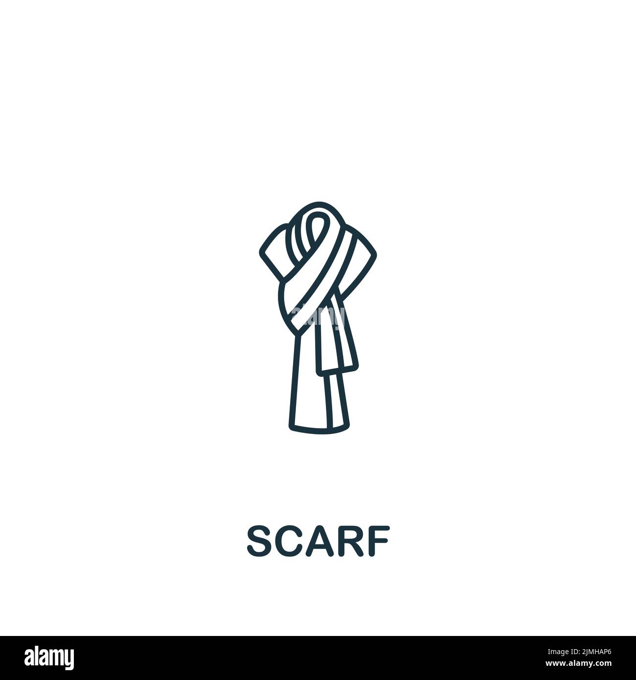 Scarf icon. Monochrome simple Clothes icon for templates, web design ... Scarf icon. Monochrome simple Clothes icon for templates, web design ...