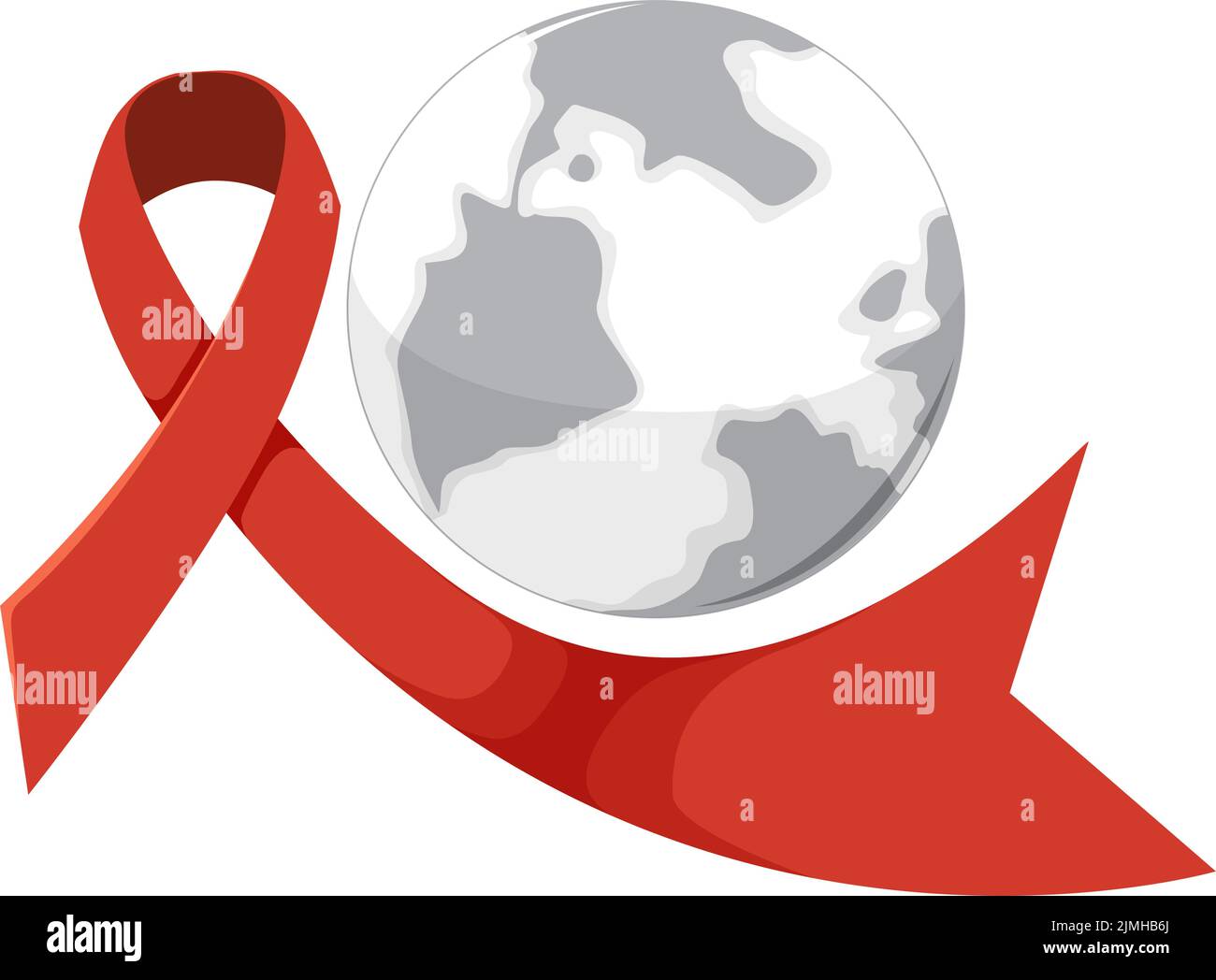 Red ribbon AIDS HIV symbol illustration Stock Vector Image & Art - Alamy