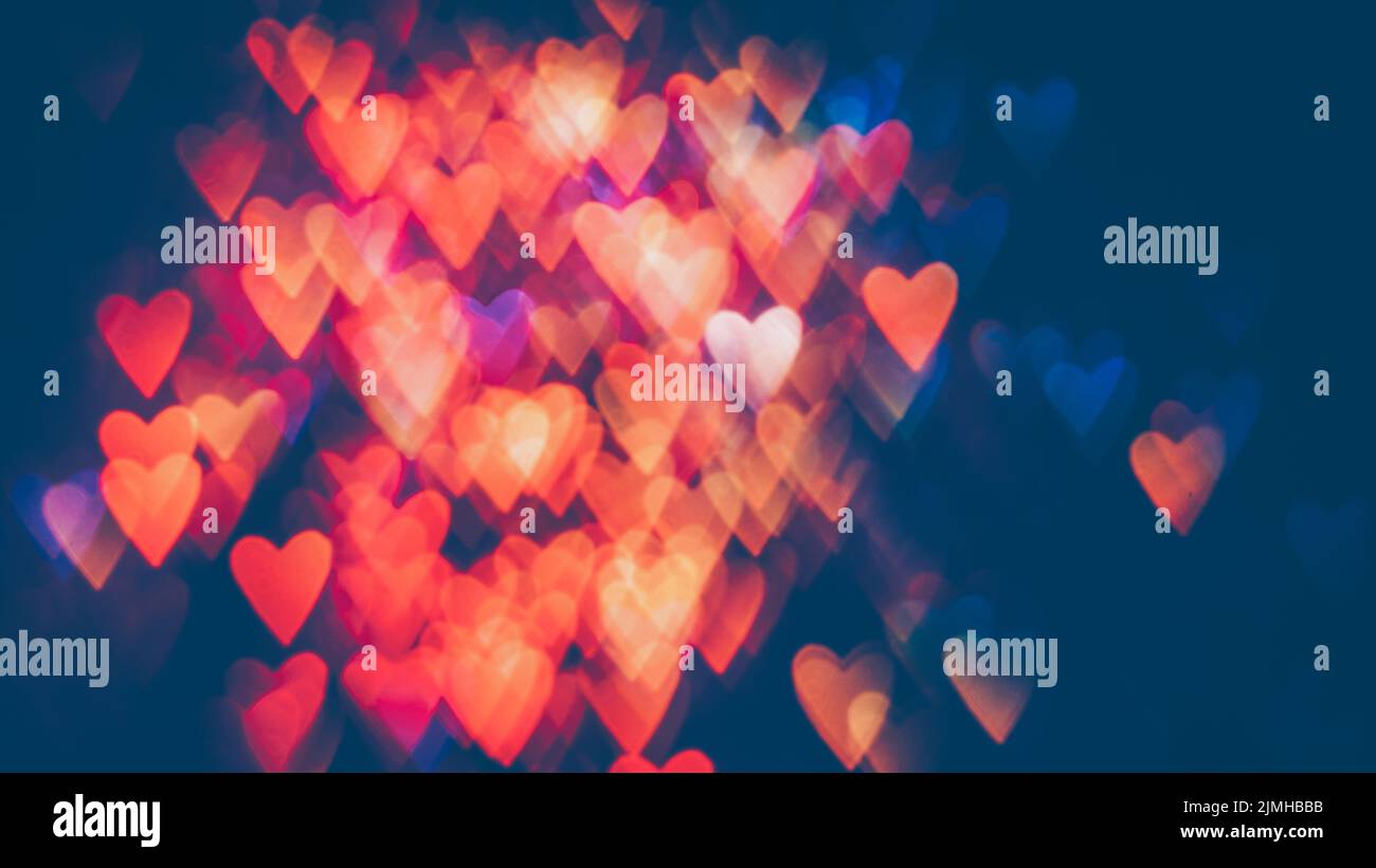blur hearts festive romantic decoration bokeh glow Stock Photo - Alamy