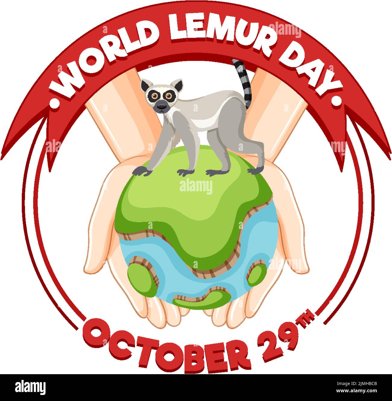 World Lemur Day Banner Design illustration Stock Vector Image & Art - Alamy