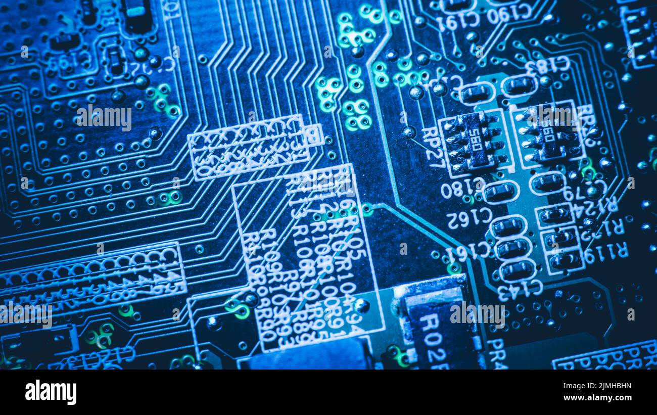 microelectronics engineering printed circuit board Stock Photo - Alamy