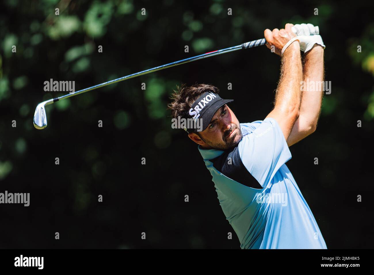 August 6, 2022: Brett Drewitt tees off on the second during the third ...