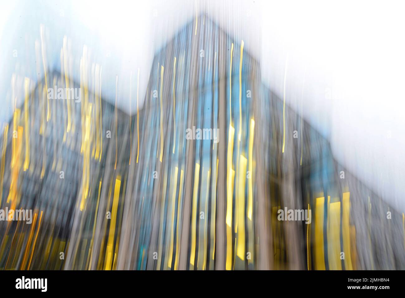 Frankfurt skyscraper, wipe effect Stock Photo - Alamy