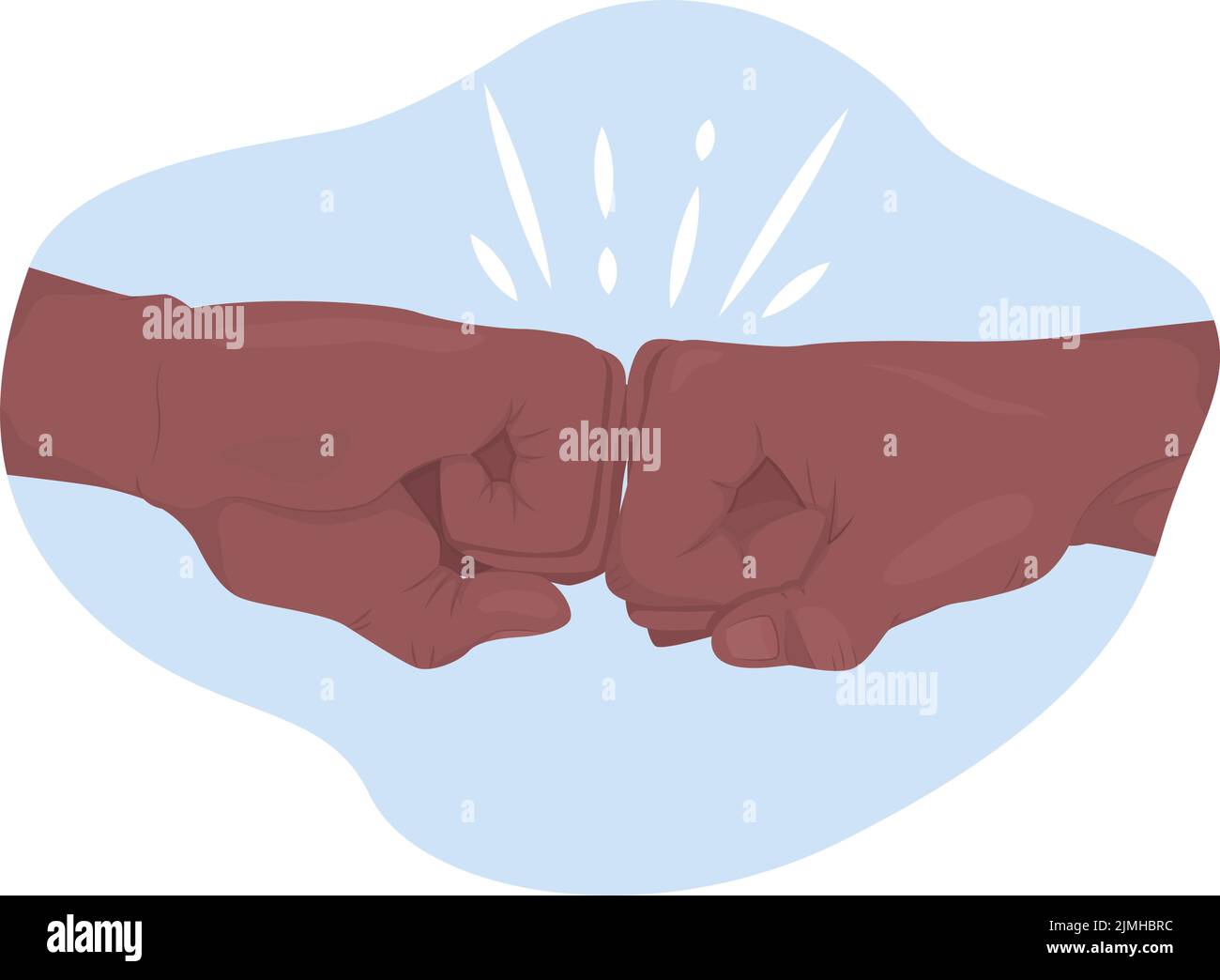 Fist bump 2D vector isolated illustration Stock Vector Image & Art - Alamy