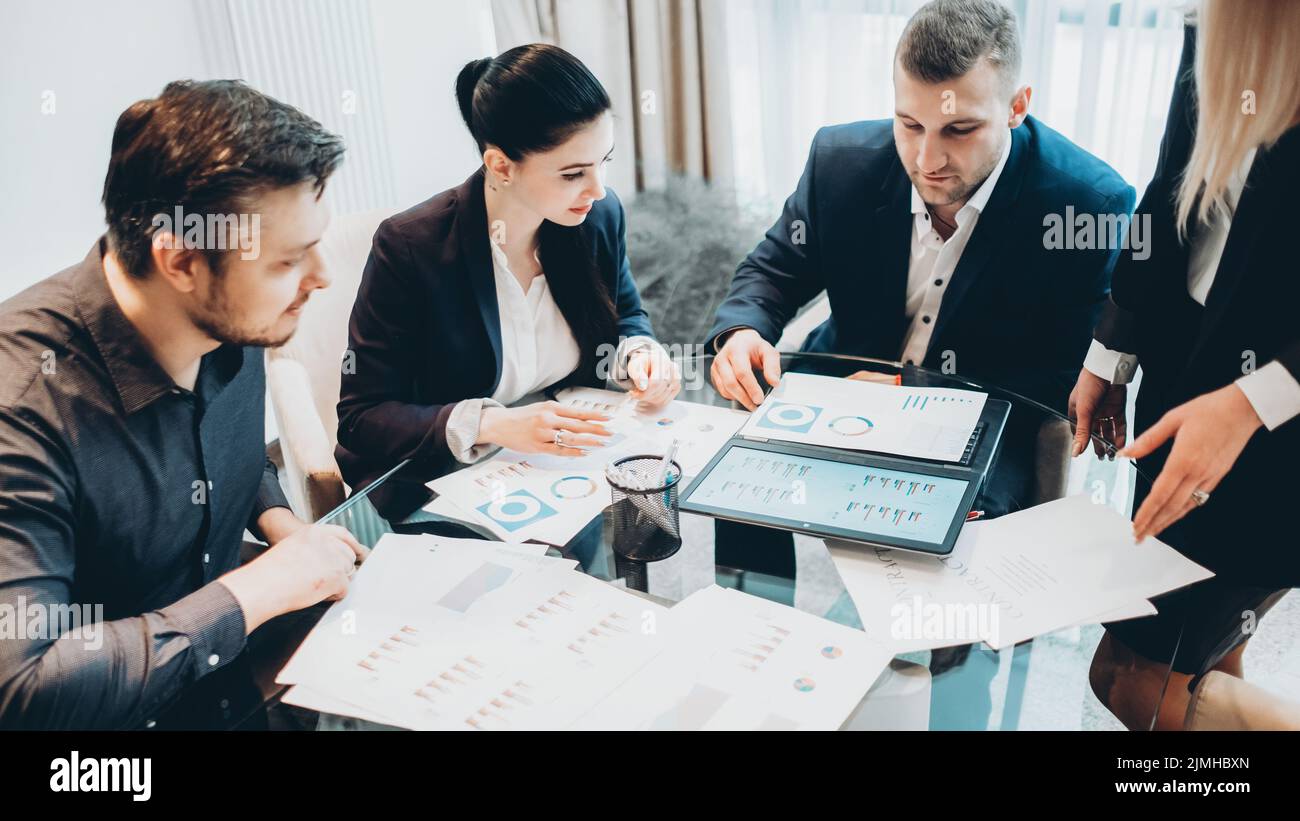 brainstorming planning business partners project Stock Photo - Alamy