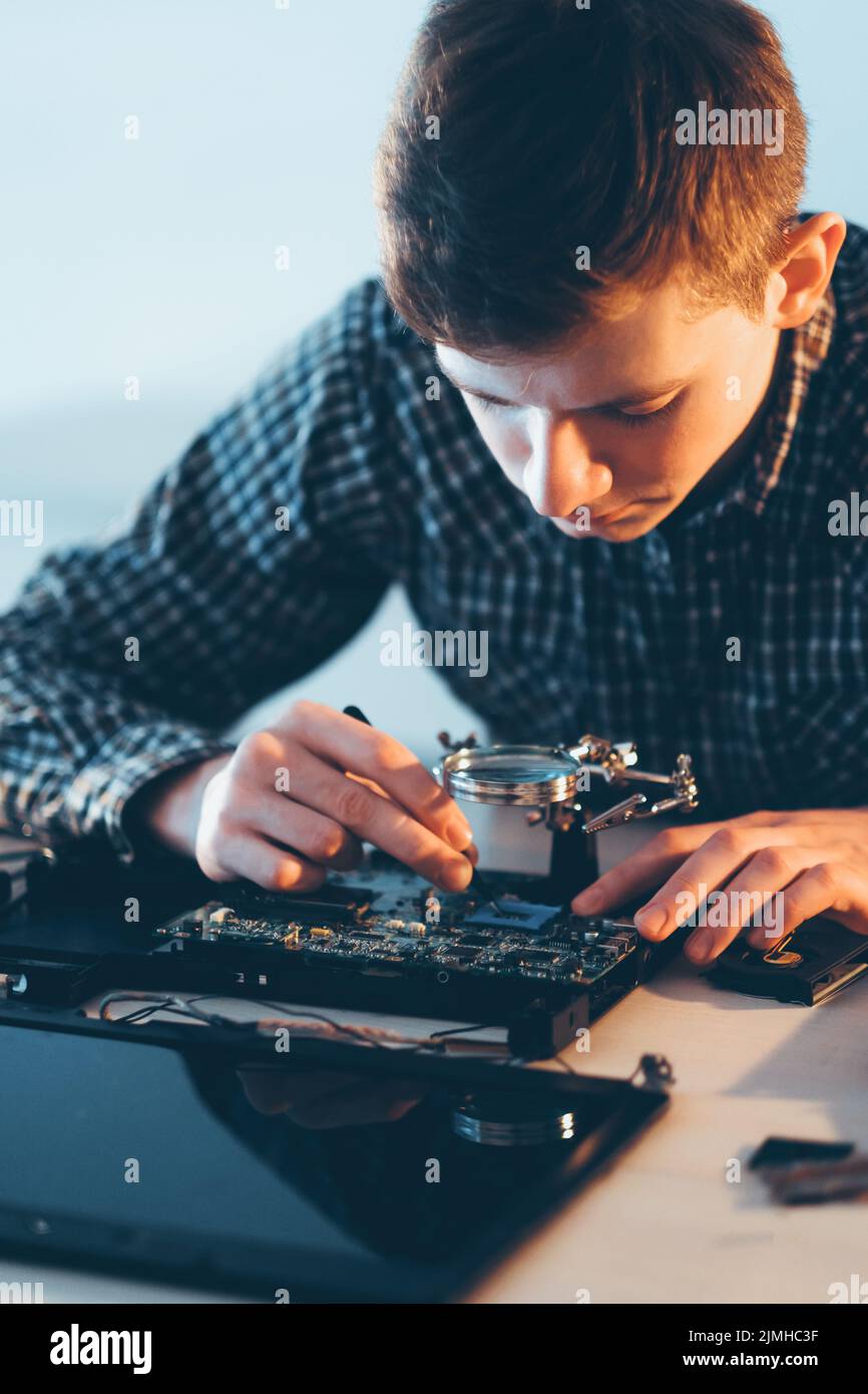 electronic engineering computer maintenance laptop Stock Photo - Alamy
