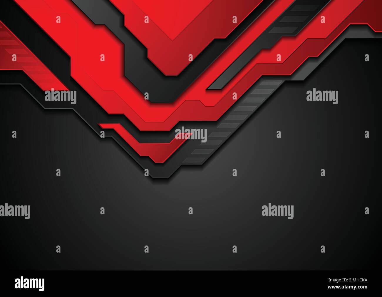 Red and black contrast abstract technology background. Vector corporate ...