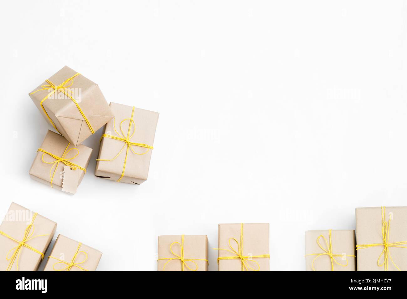 goods delivery service online shopping gift boxes Stock Photo - Alamy