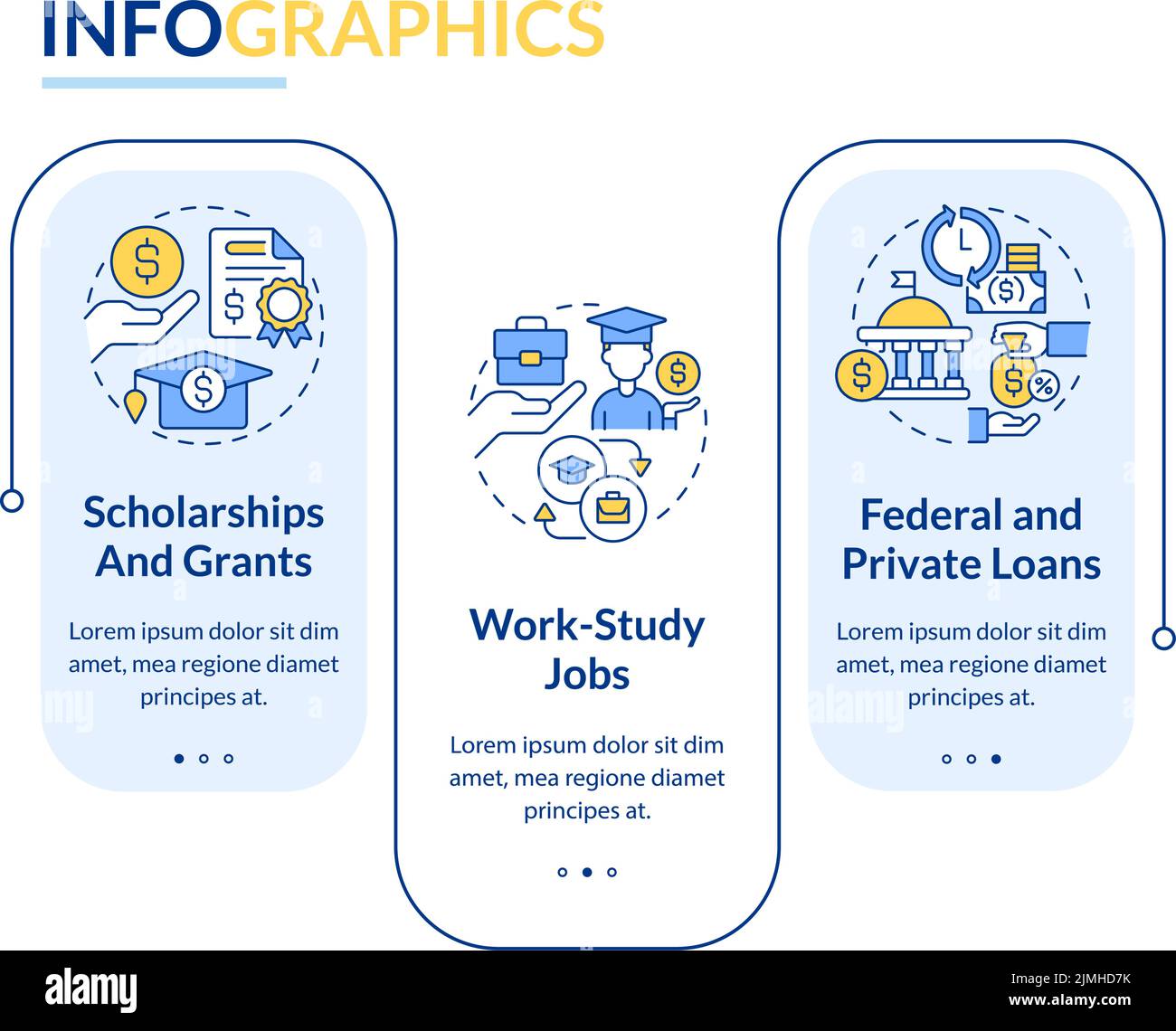 Financial aid rectangle infographic template Stock Vector Image & Art ...