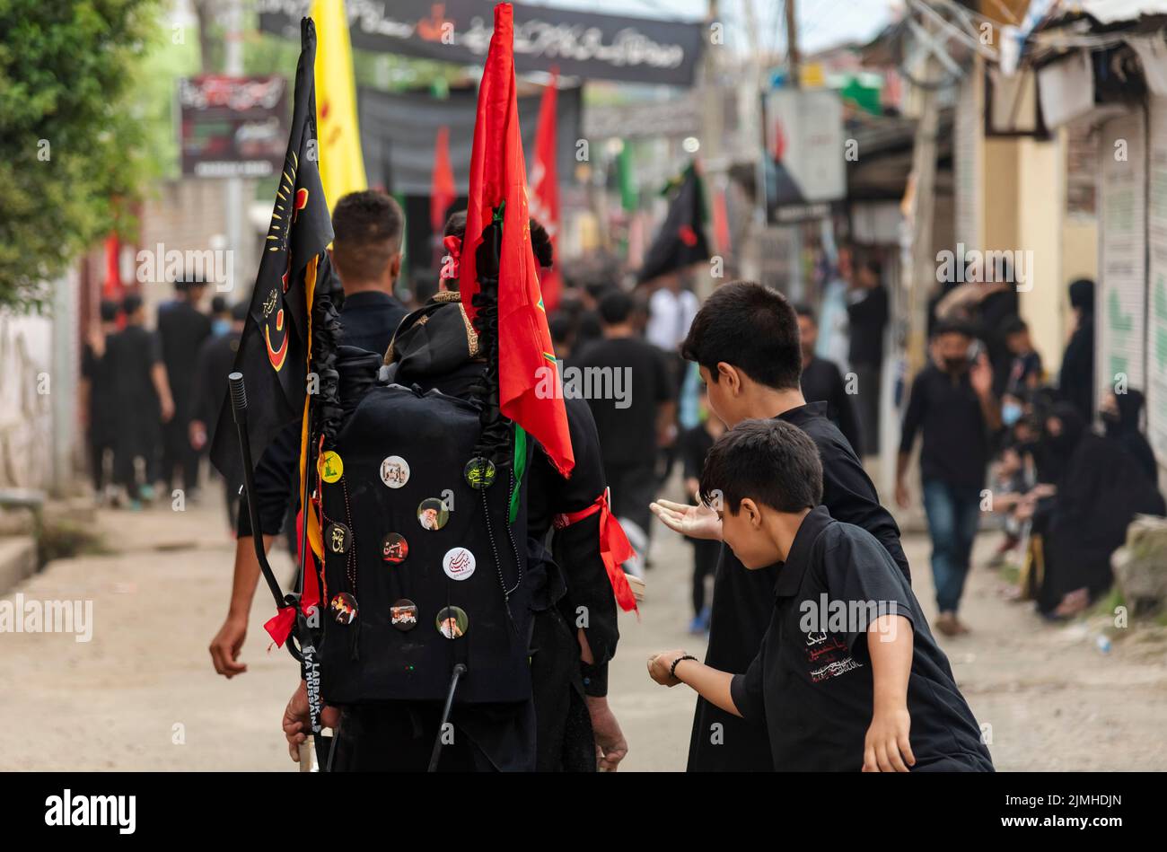 August 6, 2022, Srinagar, Jammu and Kashmir, India: Shia Muslim kids ...