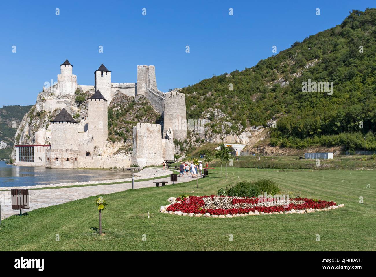 GOLUBAC, SERBIA - AUGUST 11, 2019: Golubac Fortress - medieval ...