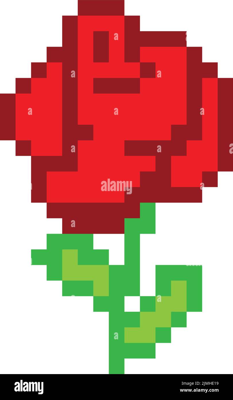 Rose pixel art hi-res stock photography and images - Alamy